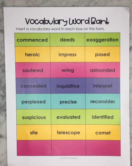 Vocabulary Activities The Teaching Q Vocabulary Activities Vocabulary Vocabulary Activities The Teaching Q Vocabulary Activities Vocabulary