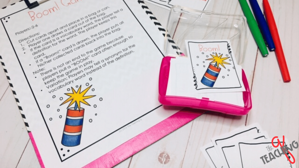 The Teaching Q vocabulary activities for elementary students