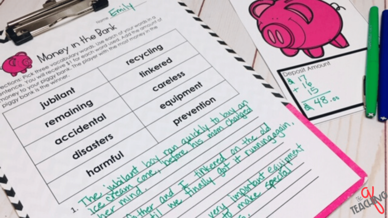 The Teaching Q vocabulary activities for elementary students