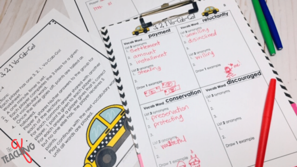 The Teaching Q vocabulary activities for elementary students