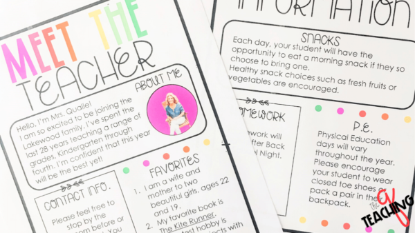 3 Easy Breezy Back to School Night Tips to Impress - The Teaching Q