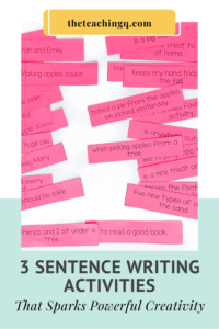 3 Sentence Writing Activities: That Spark Powerful Creativity! - The ...