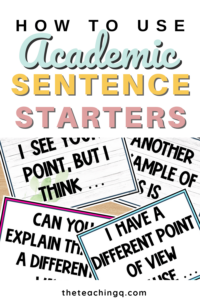 How to Use Academic Sentence Starters - The Teaching Q