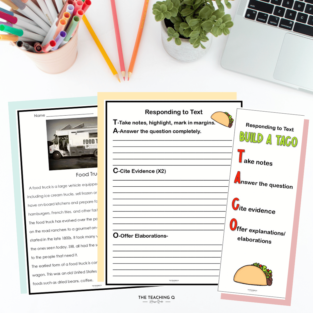 How to Teach Students the Constructed Response Strategy- TACO! - The ...
