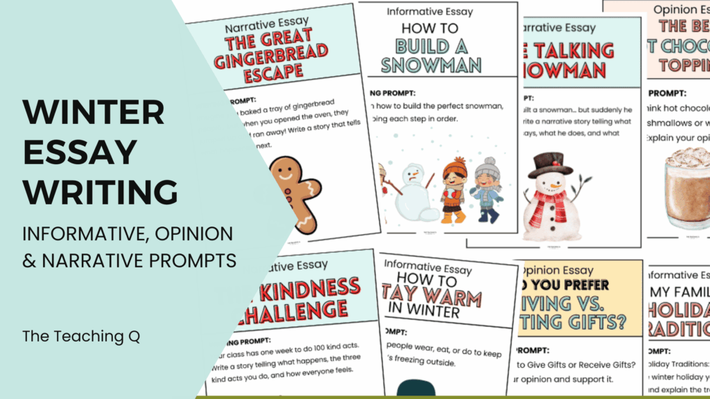 The Best Winter Essay Writing Bundle for 2-4th Grades: - The Teaching Q