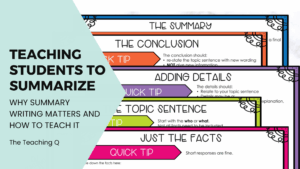 Teaching Students to Summarize: Why Summary Writing Matters and How to ...